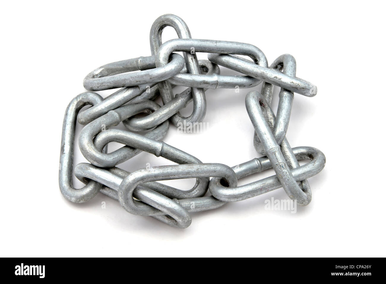 Chains closeup on white background Stock Photo - Alamy