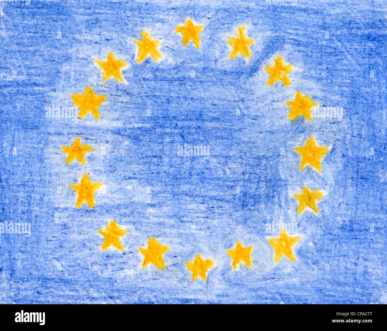 European Union flag, pencil drawing Stock Photo - Alamy