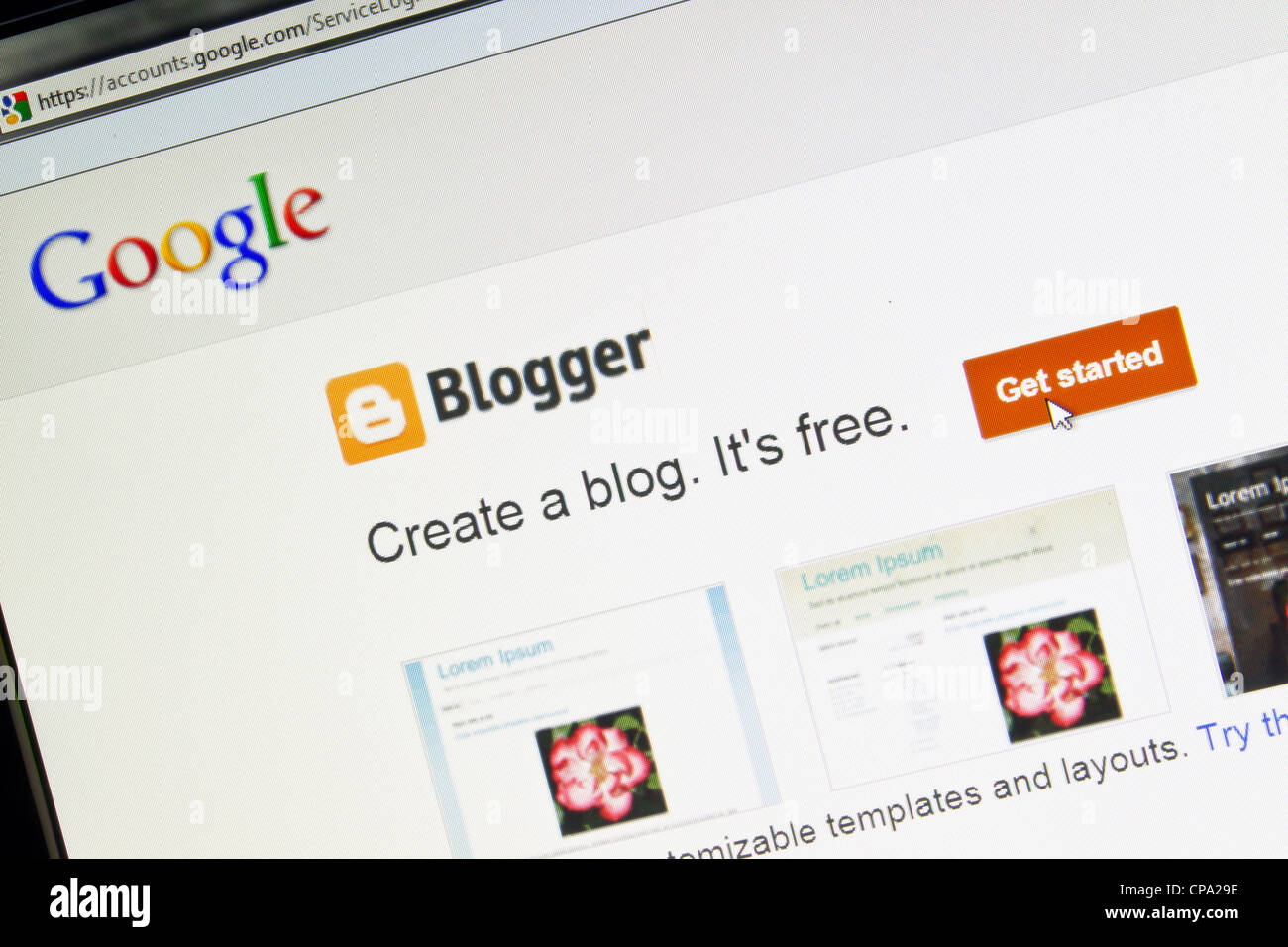 Google website displayed on computer screen Stock Photo - Alamy