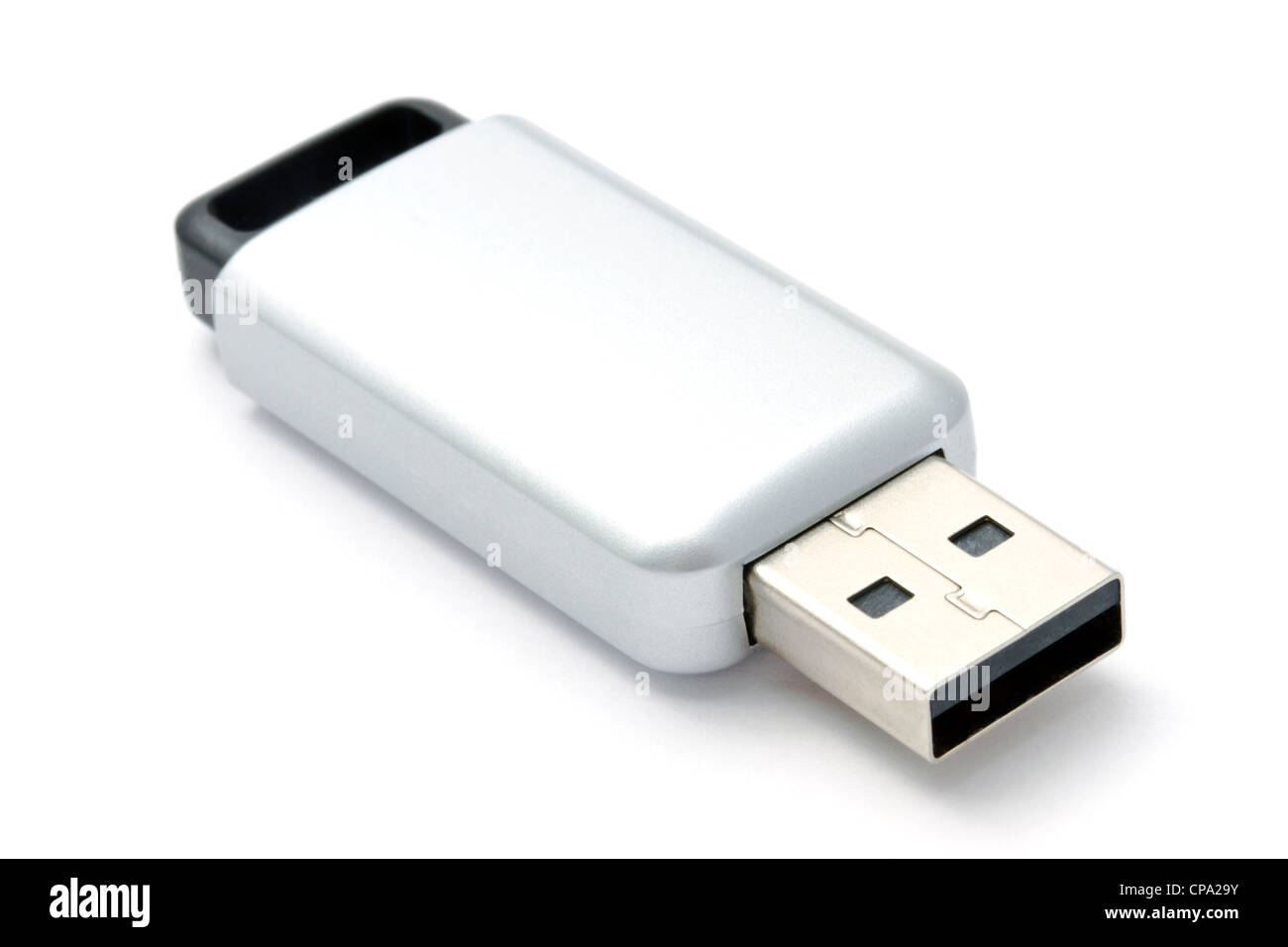 USB Flash Drive closeup on white background Stock Photo - Alamy