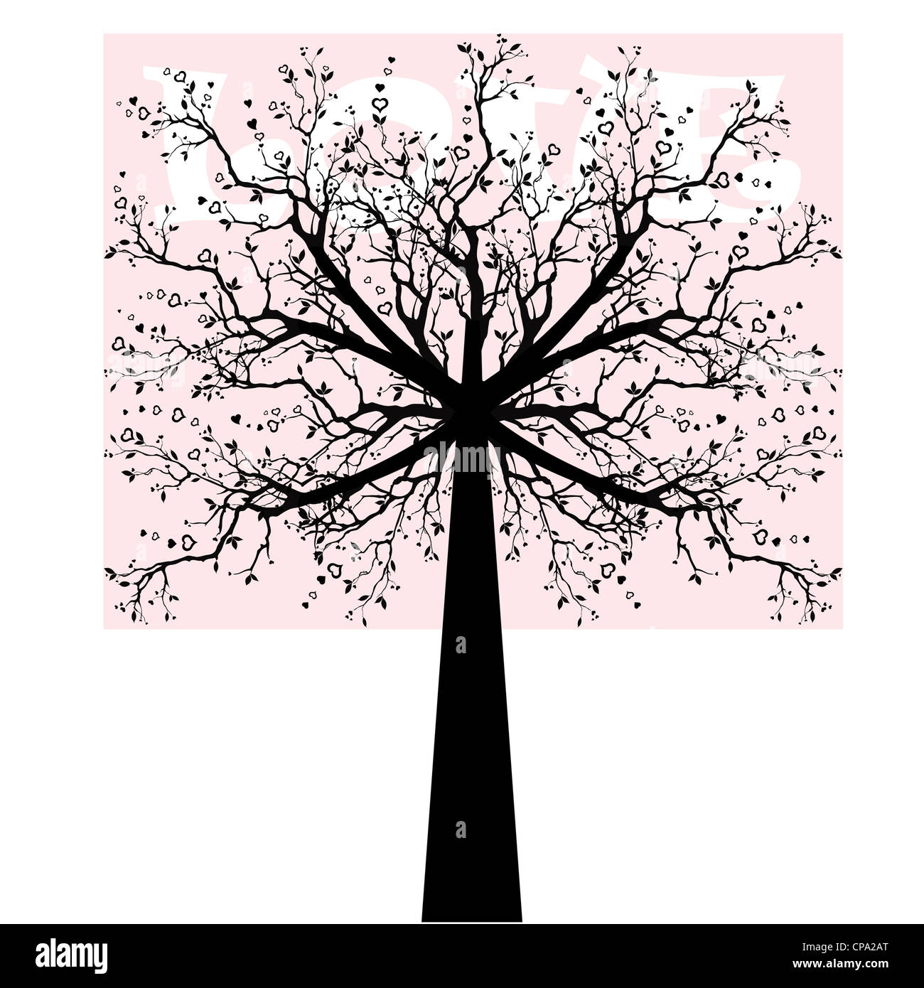 Beautiful love tree isolated on white background Stock Photo - Alamy