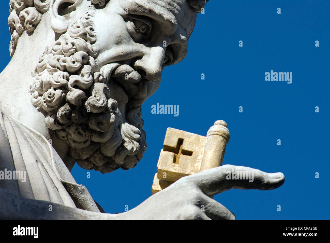 Detail of Saint Peter's Statue Holding Key to Heaven. Saint Peter's ...