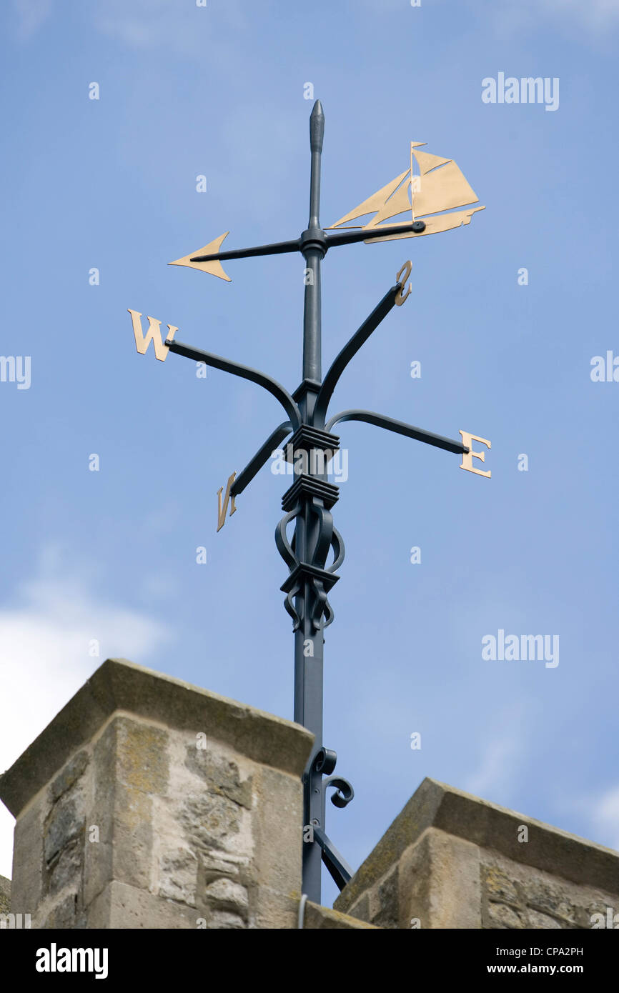 Weather Vane, Whistable Castle, Whistable, Kent, England, UK Stock ...