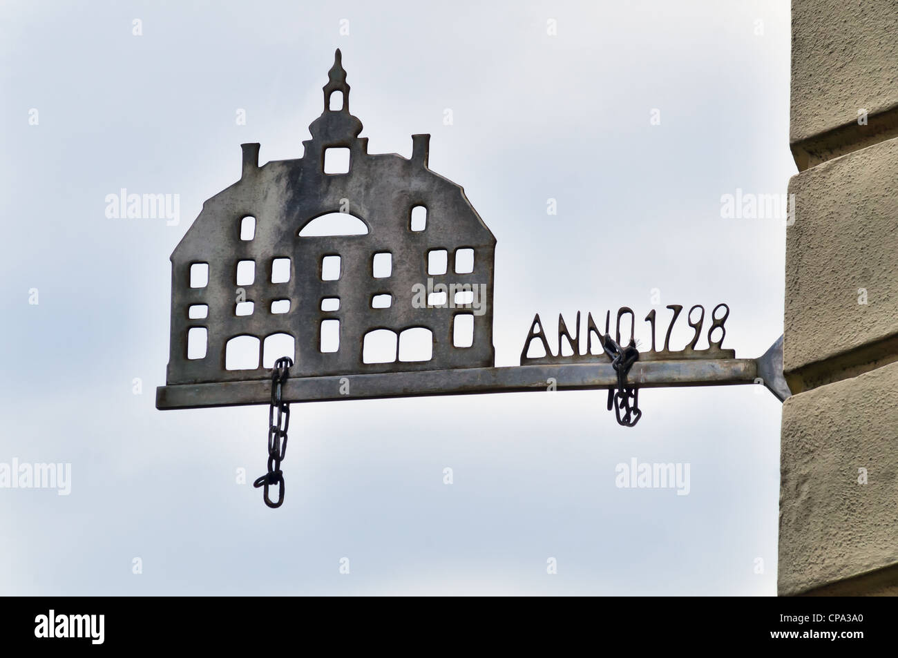 Antique sign in Copenhagen Stock Photo - Alamy