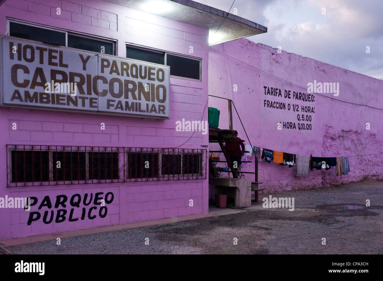 Night-time in the historical center of Guatemala City, Zona 1 ...