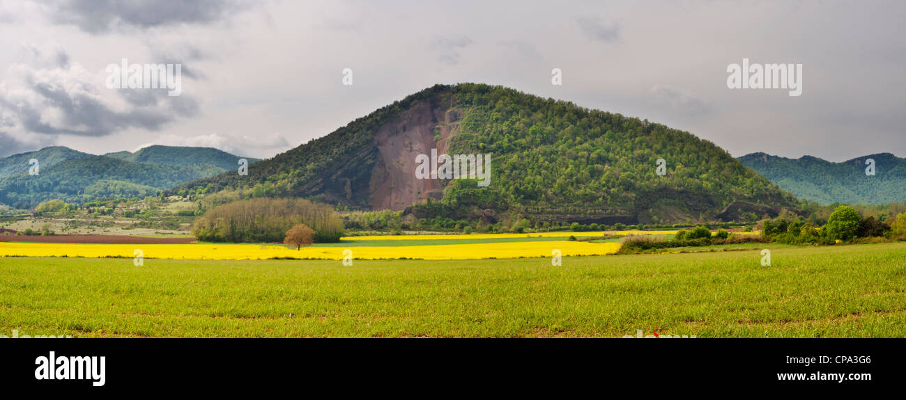 Croscat Volcano in the Garrotxa Volcanic Zone, Catalonia, Spain Stock ...
