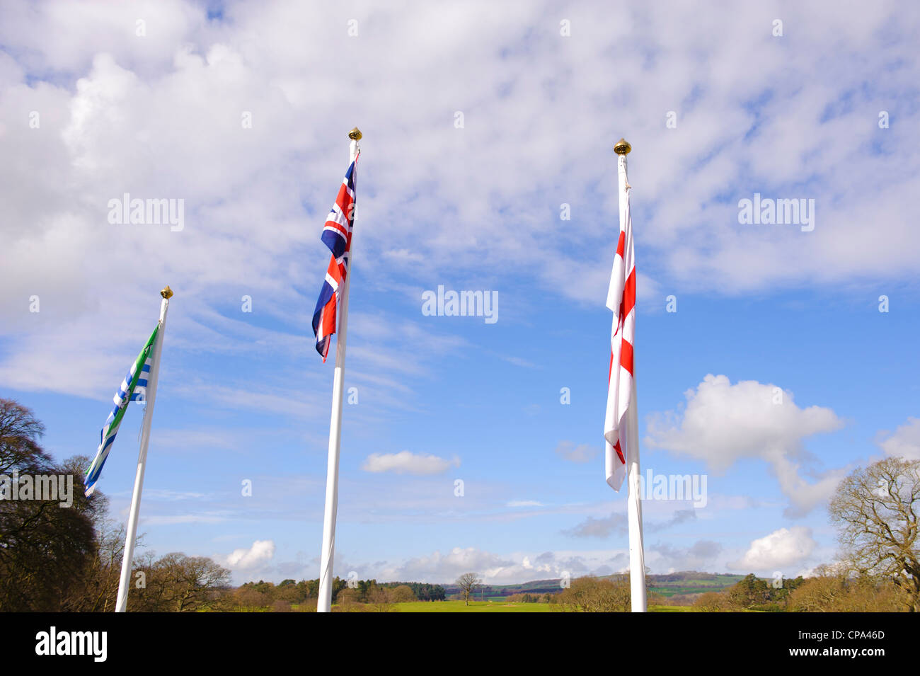 three flags flying Stock Photo - Alamy
