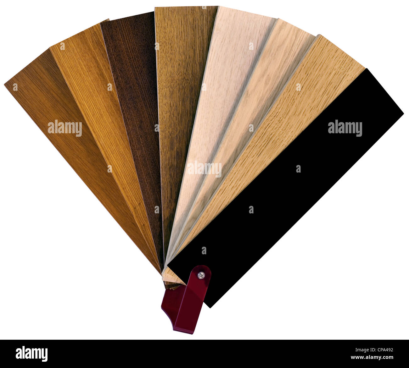 Wooden Color Swatch Fan Isolated with Clipping Paths Stock Photo - Alamy
