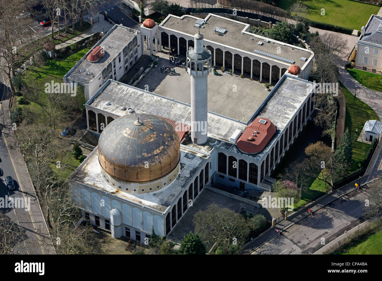 Aerial image of a Mosque in London Stock Photo - Alamy
