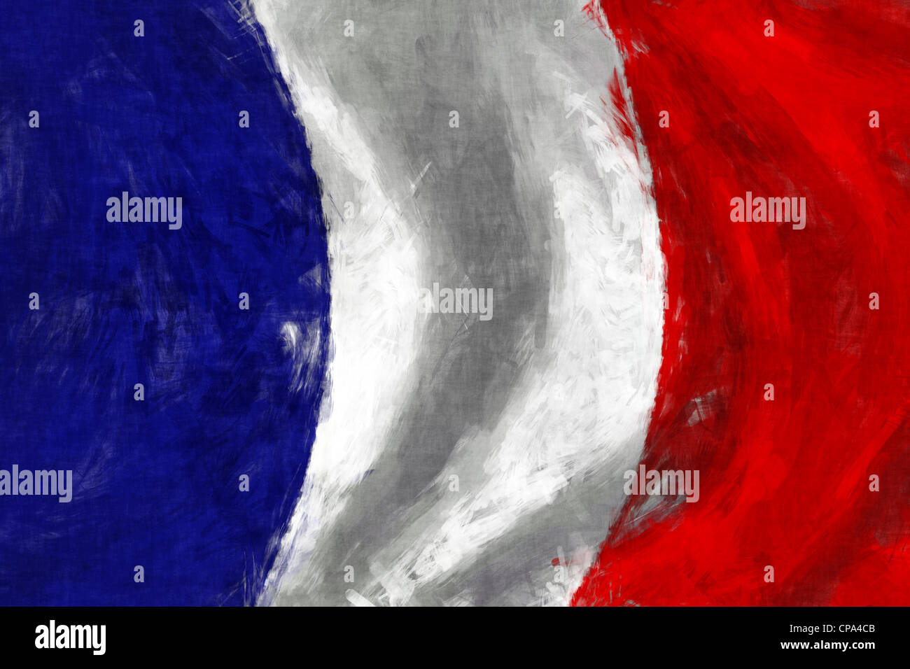 Flag of France abstract painting background Stock Photo - Alamy