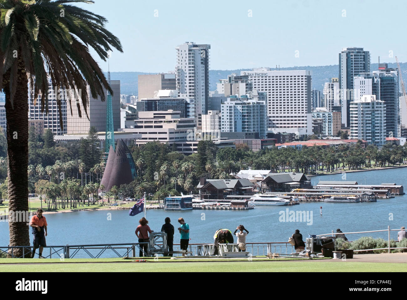 AUSTRALIA Western Australia Perth skyline. Central Business District ...