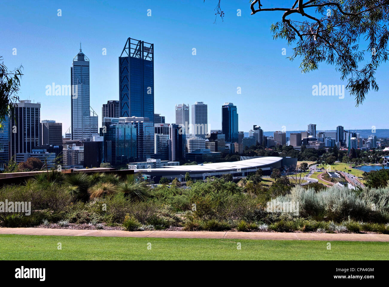 AUSTRALIA Western Australia Perth skyline. Central Business District ...