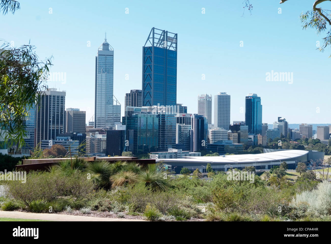 AUSTRALIA Western Australia Perth skyline. Central Business District ...