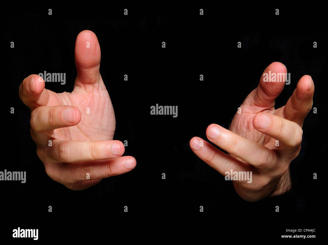 male hands gesture, isolated Stock Photo - Alamy