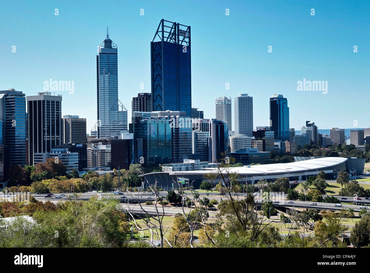AUSTRALIA Western Australia Perth skyline. Central Business District ...