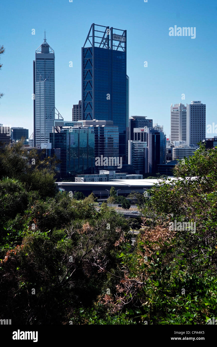 AUSTRALIA Western Australia Perth skyline. Central Business District ...