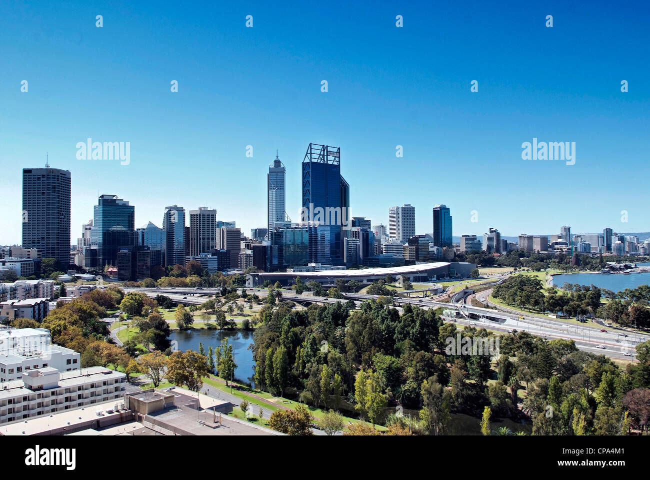 AUSTRALIA Western Australia Perth skyline. Central Business District ...