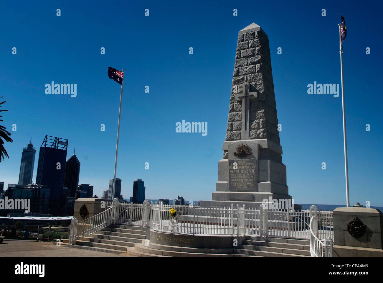 AUSTRALIA Western Australia Perth skyline. State War Memorial, Kings ...