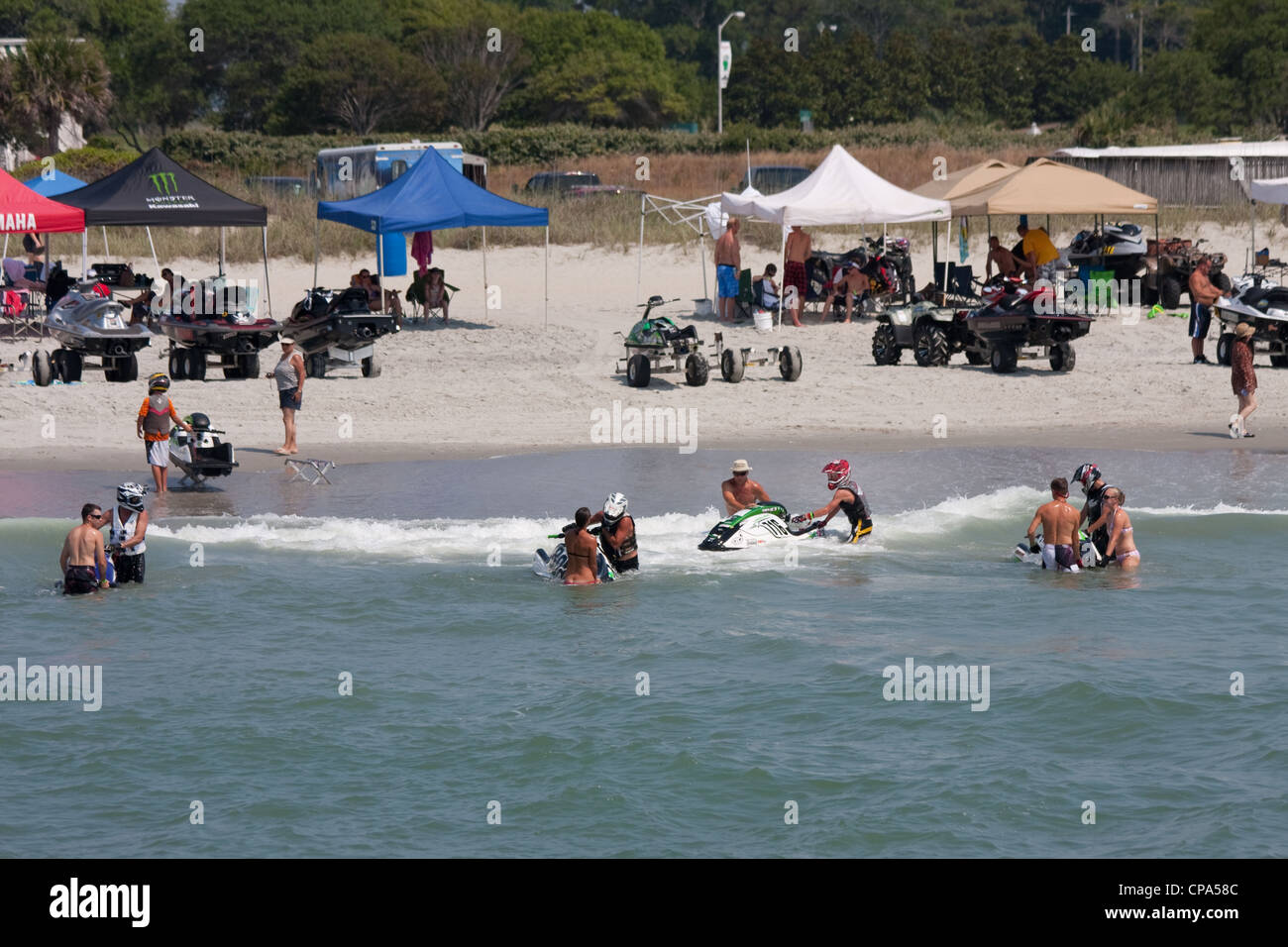 Jet Ski Racing Take Off Stock Photo - Alamy