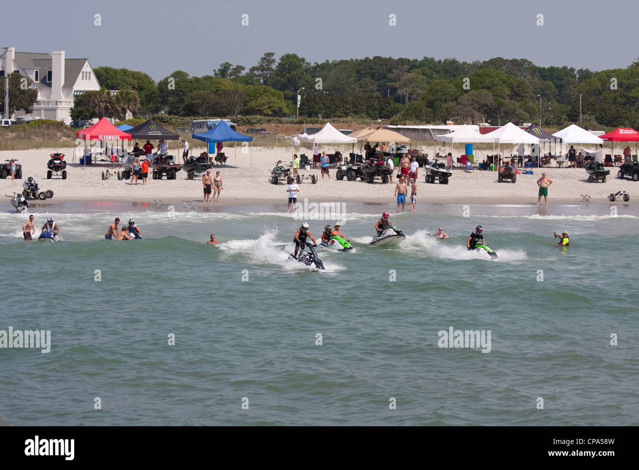 Jet Ski Racing Take Off Stock Photo - Alamy