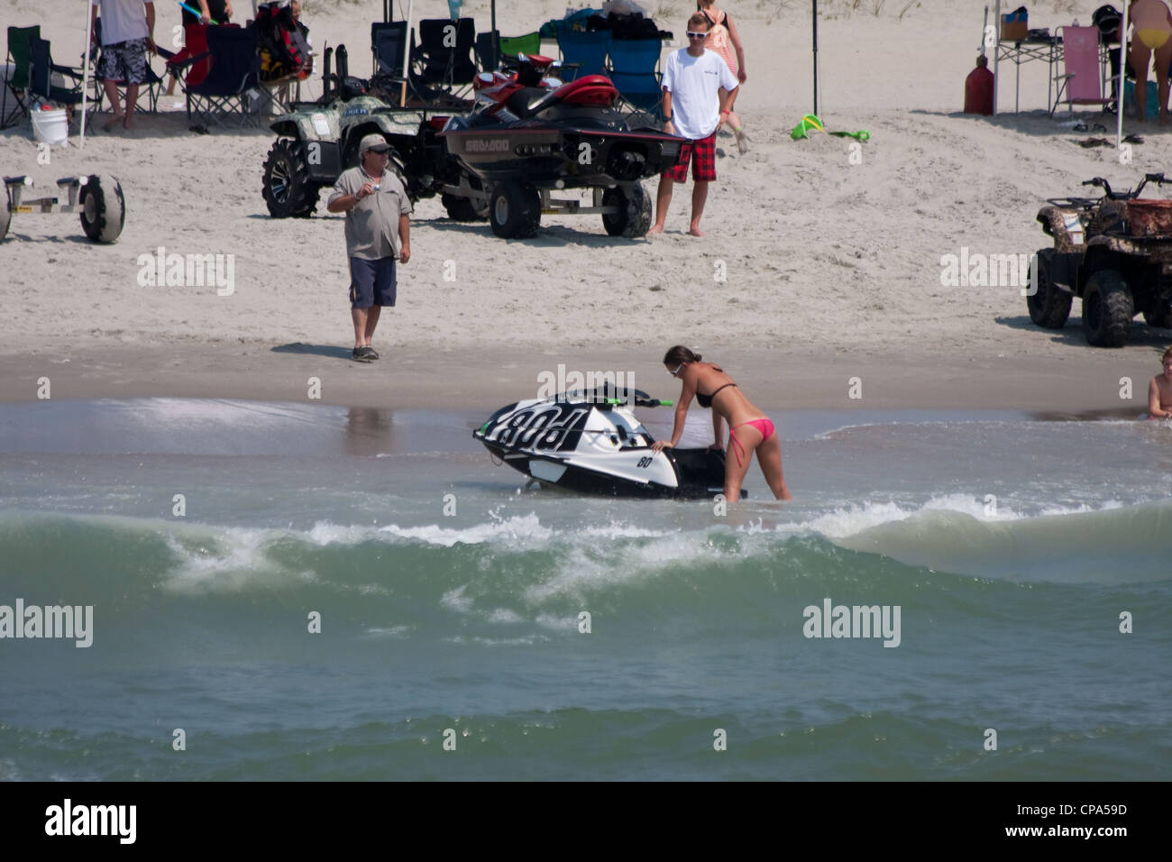 Jet Ski Racing Take Off Stock Photo - Alamy
