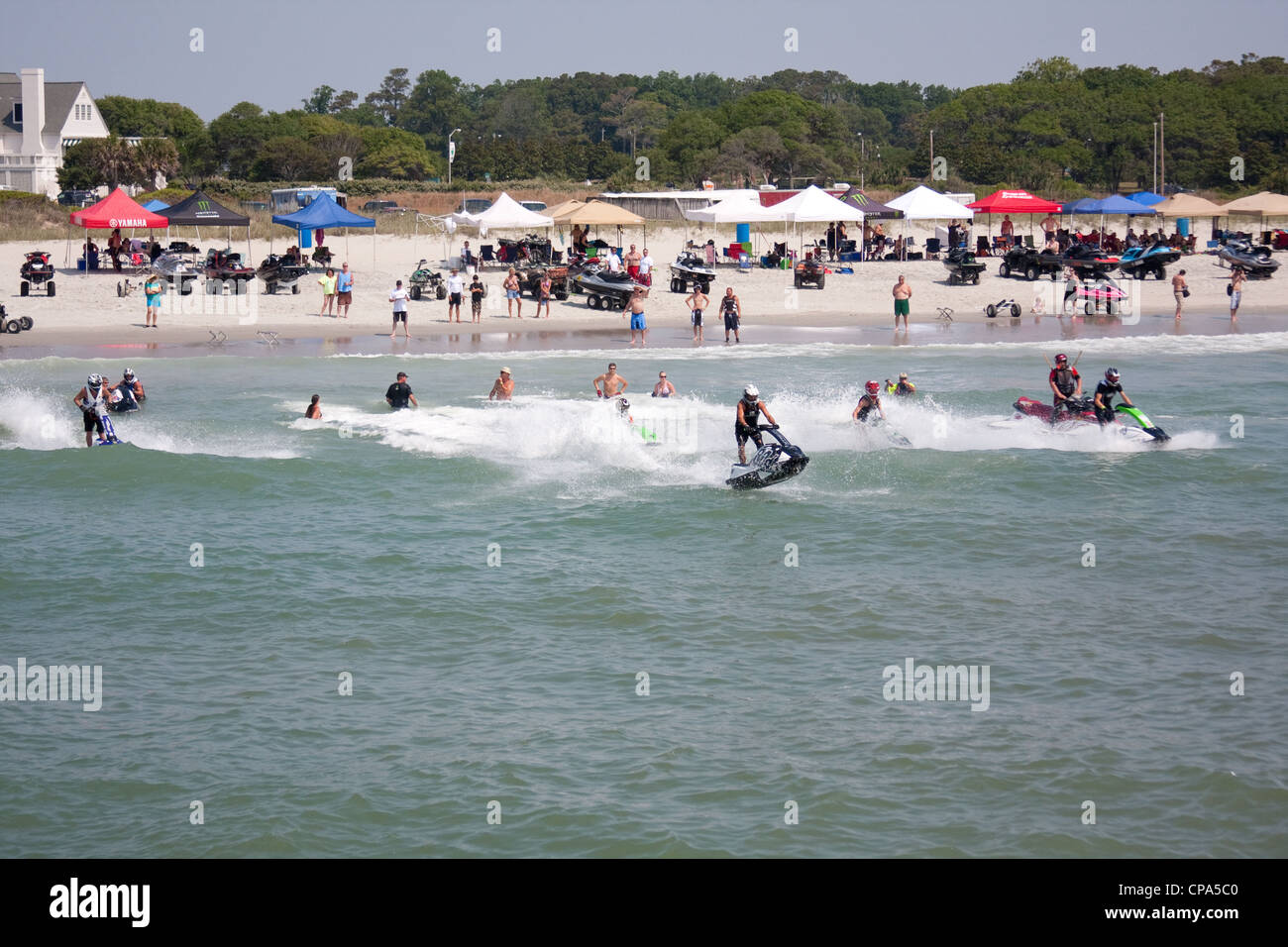 Jet Ski Racing Take Off Stock Photo - Alamy