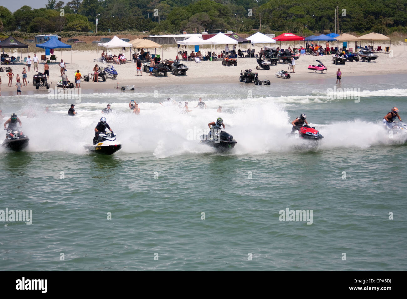 Jet Ski Racing Take Off Stock Photo - Alamy