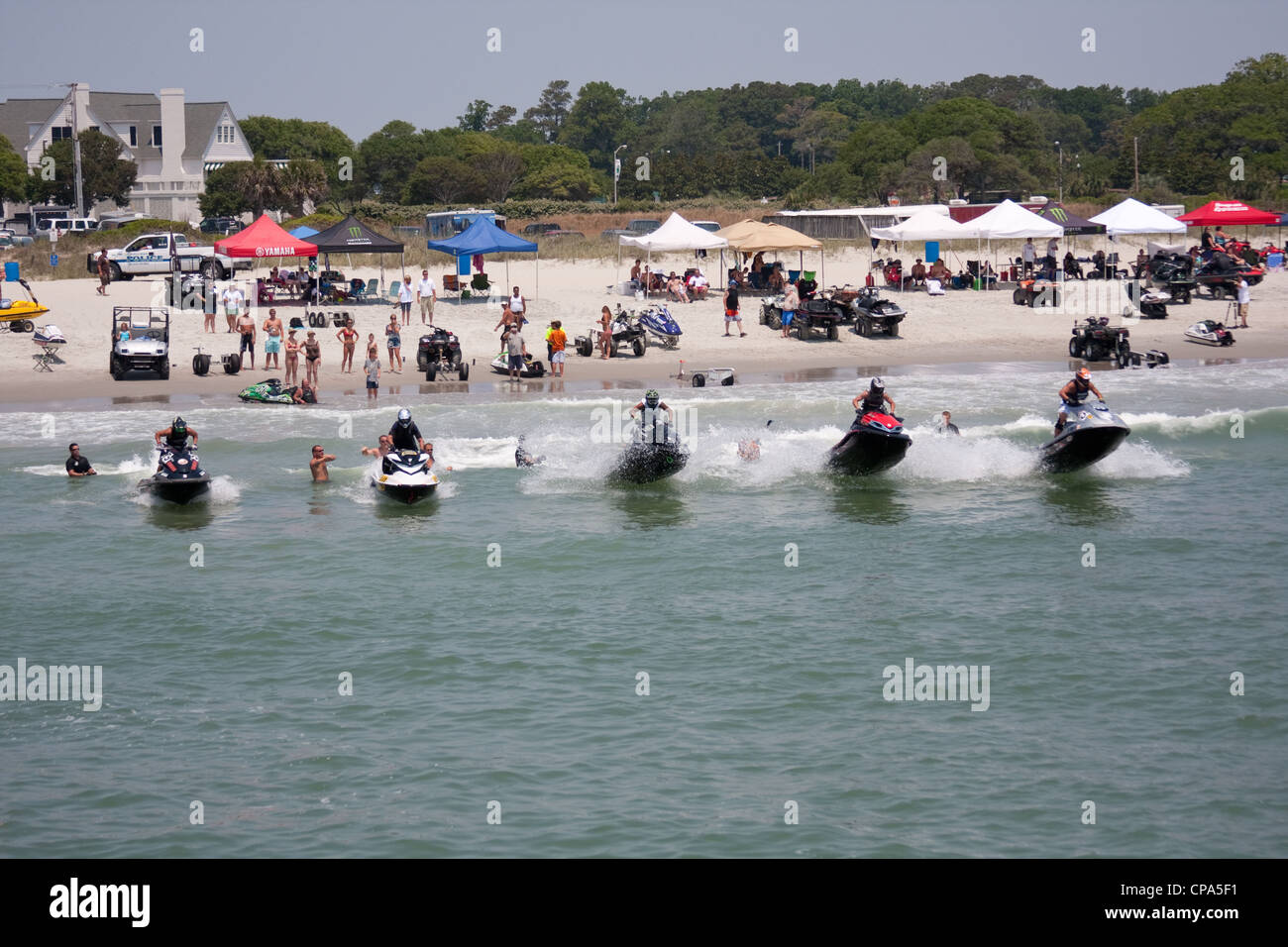 Jet Ski Racing Take Off Stock Photo - Alamy