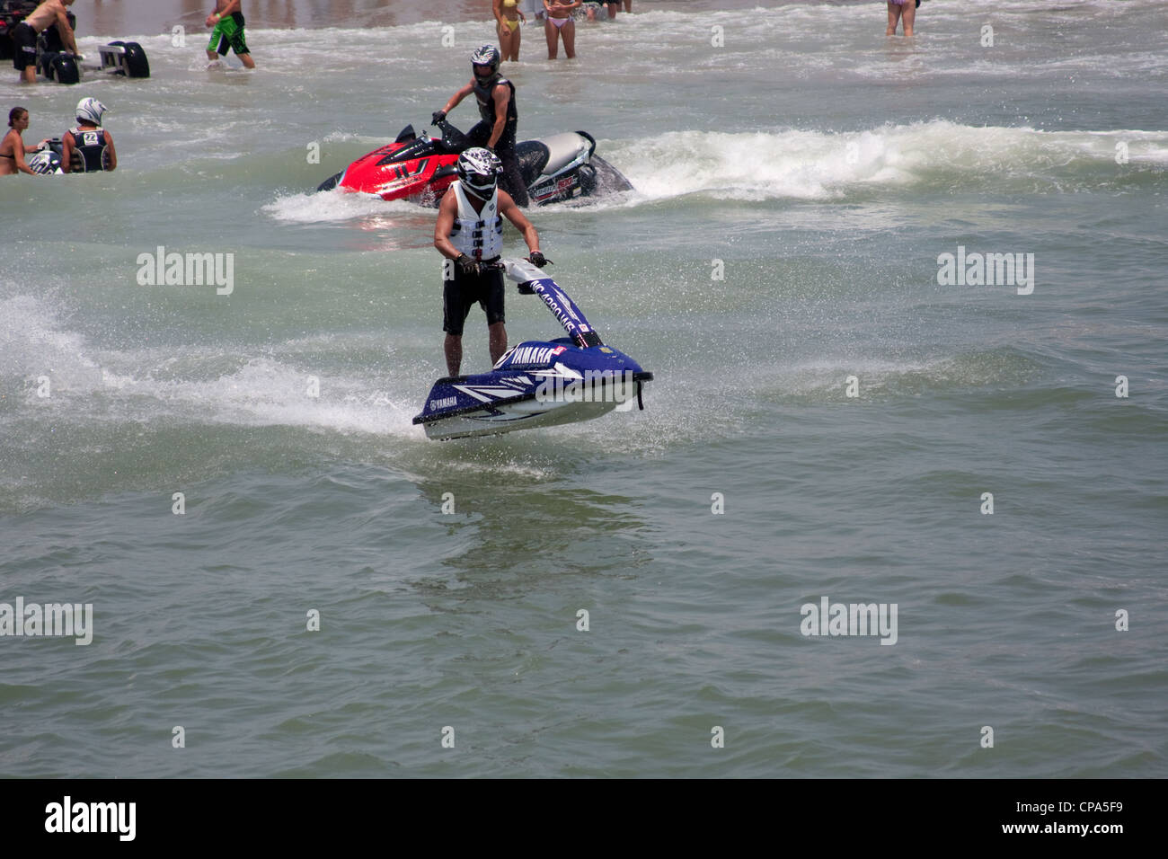 Jet Ski Racing Take Off Stock Photo - Alamy