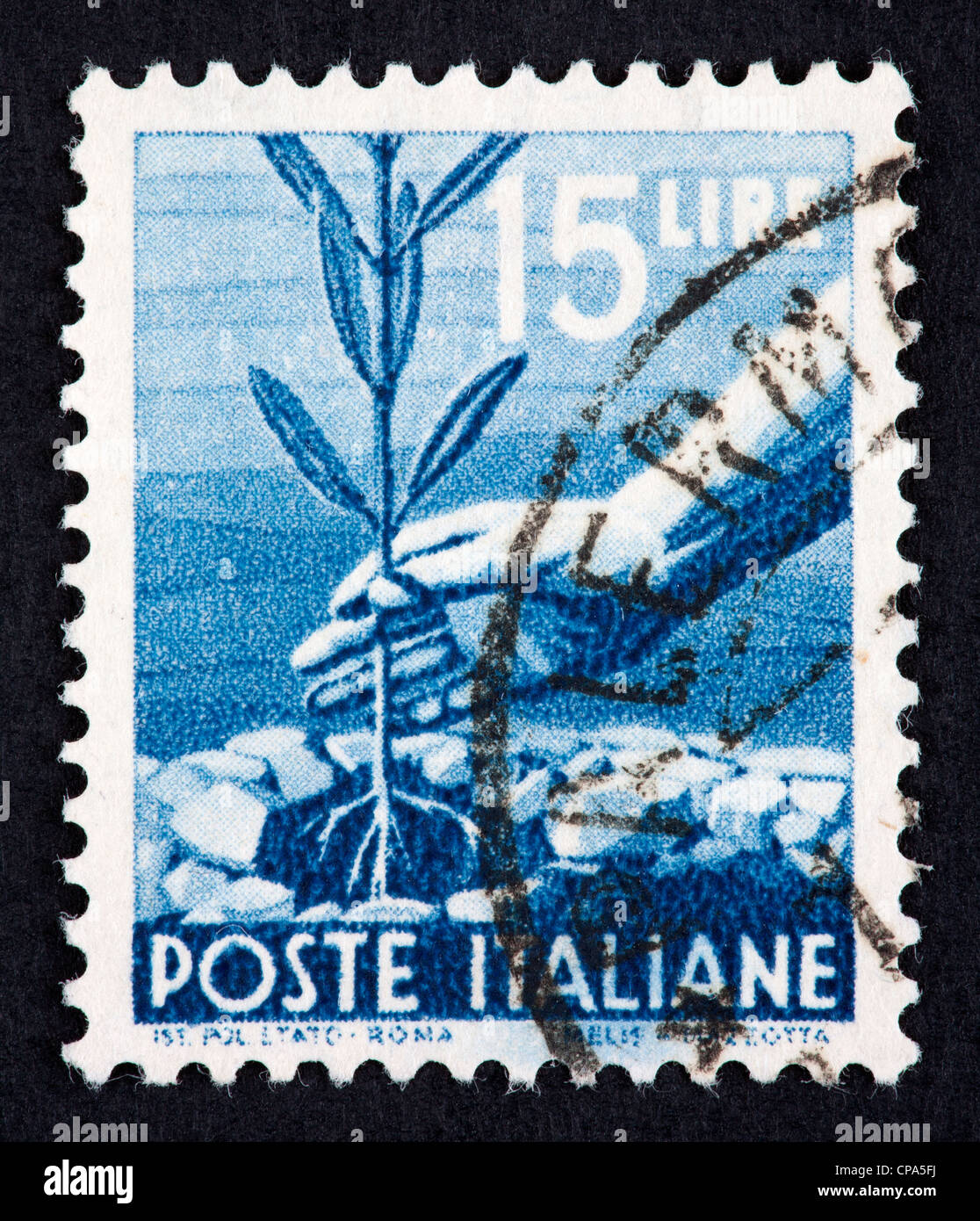 Italian postage stamp Stock Photo - Alamy