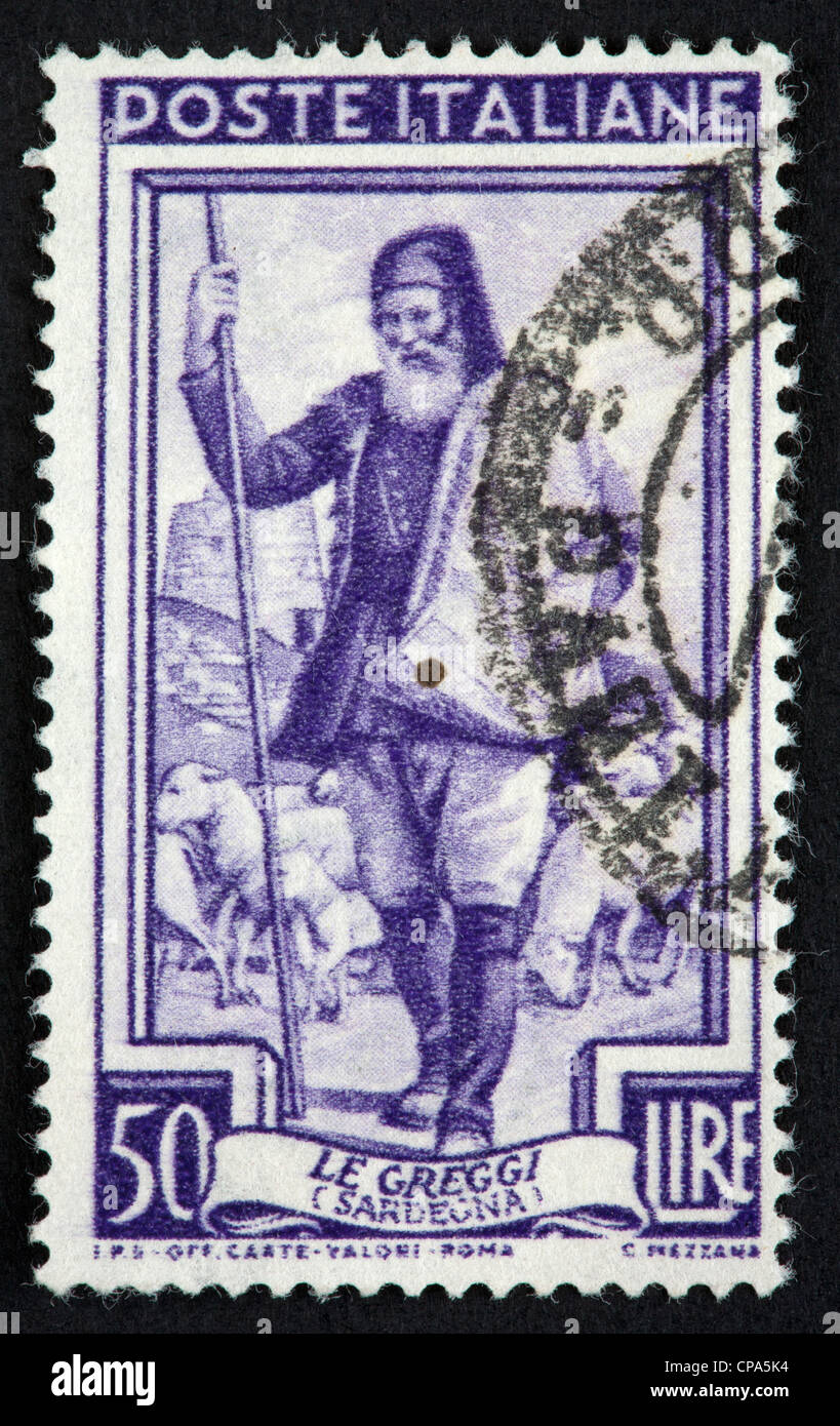 Italian postage stamp Stock Photo - Alamy