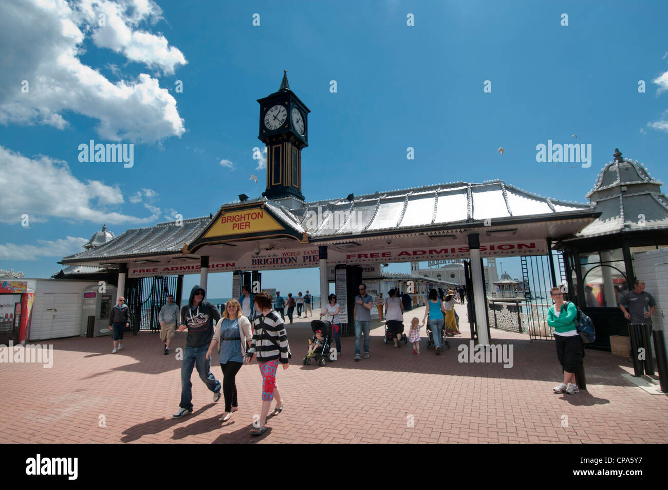 The entrance to Palace Pier, Brighton Stock Photo - Alamy