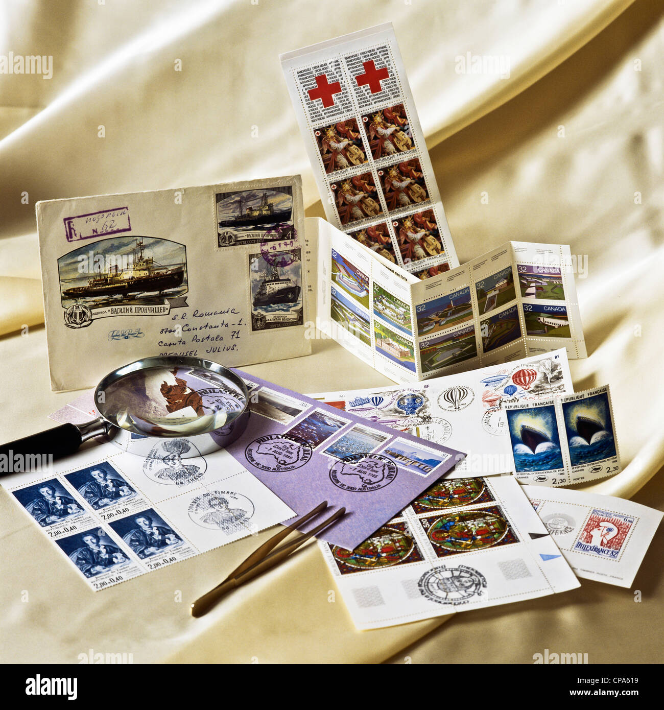 Stamp covers album hi-res stock photography and images - Alamy