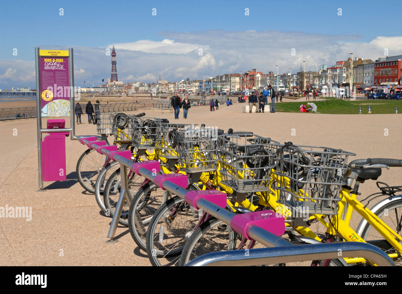 Hire-a-Bike and cycle in Blackpool Stock Photo - Alamy