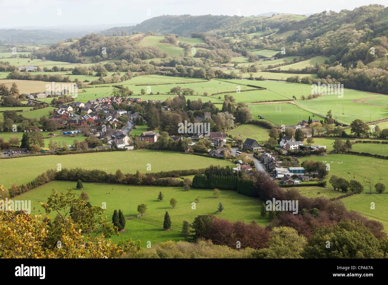 The village of Meifod in Powys, Wales. There are plans to erect pylons ...