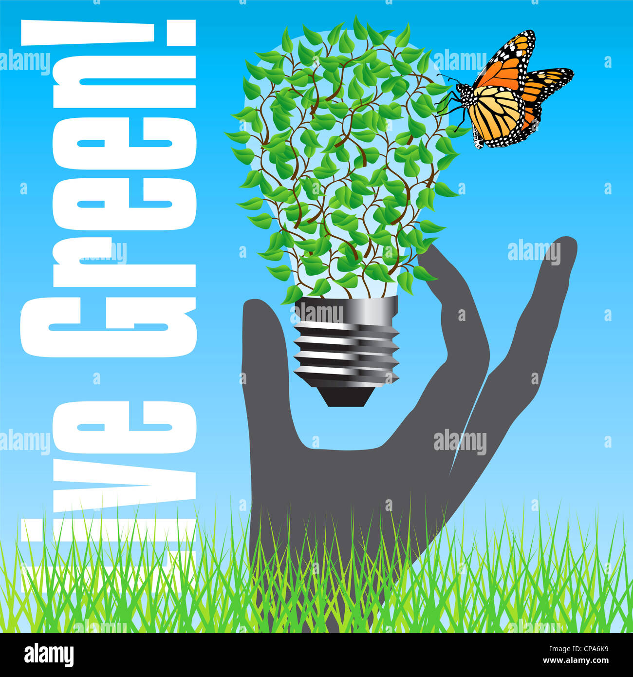 Live Green Poster Stock Photo - Alamy