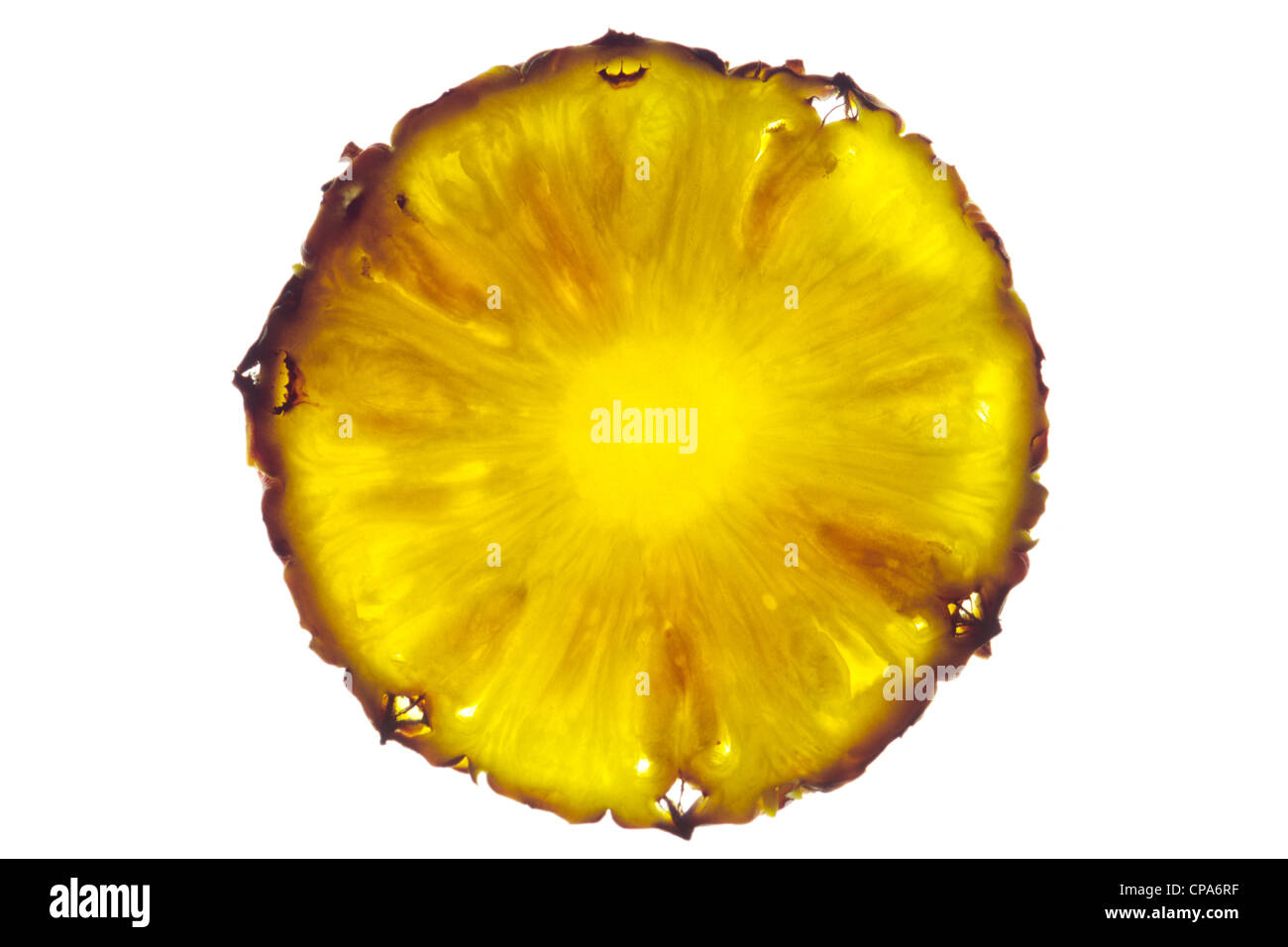 Pineapple cross section fruit slice Cut Out Stock Images & Pictures - Alamy