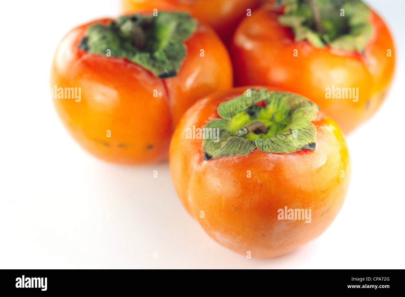 Persimmons White Background Stock Photo - Alamy