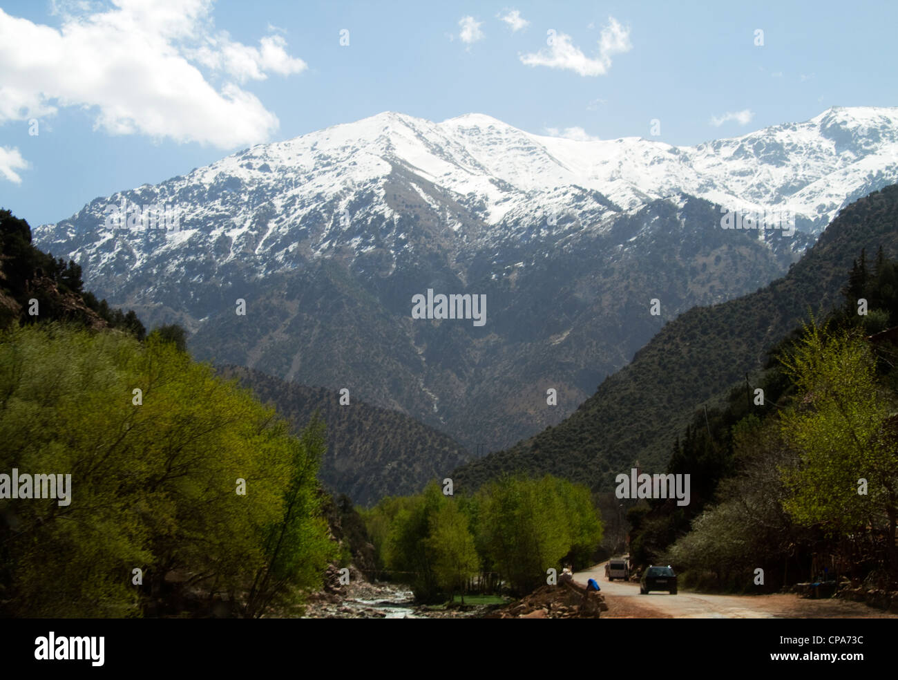 Snow on the Atlas Mountains in Marrakech Stock Photo - Alamy