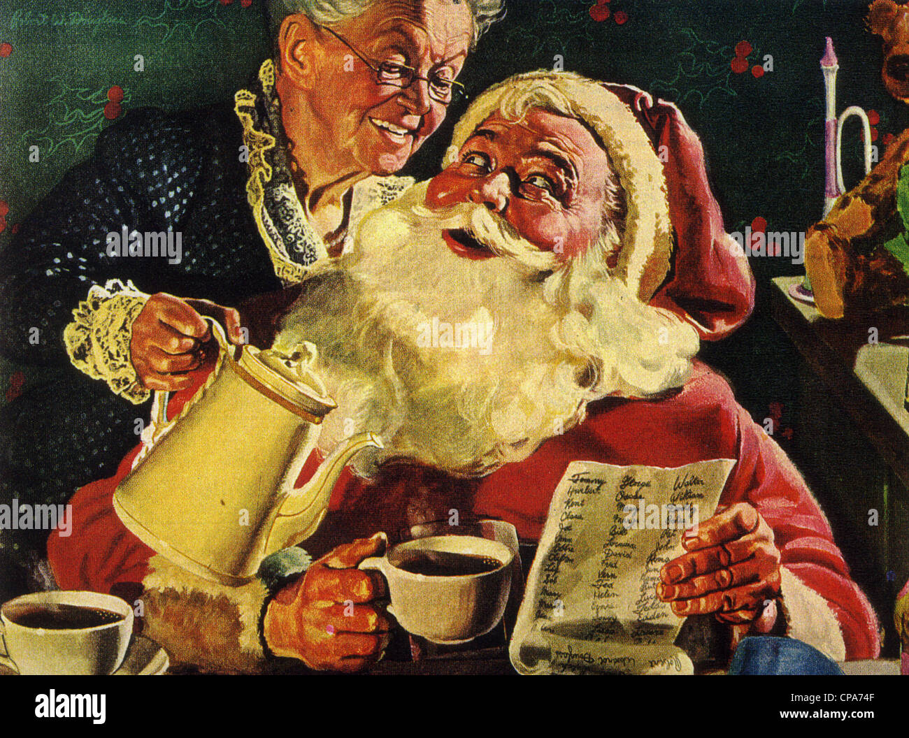 Saturday evening post santa hi-res stock photography and images - Alamy