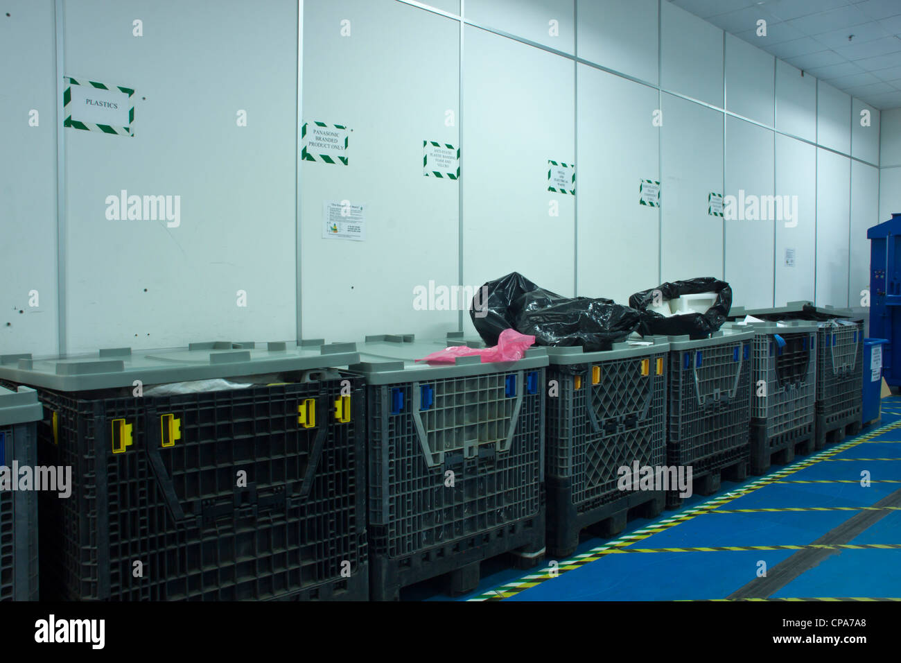 Compactors and recycling segregation within electronics factory ...