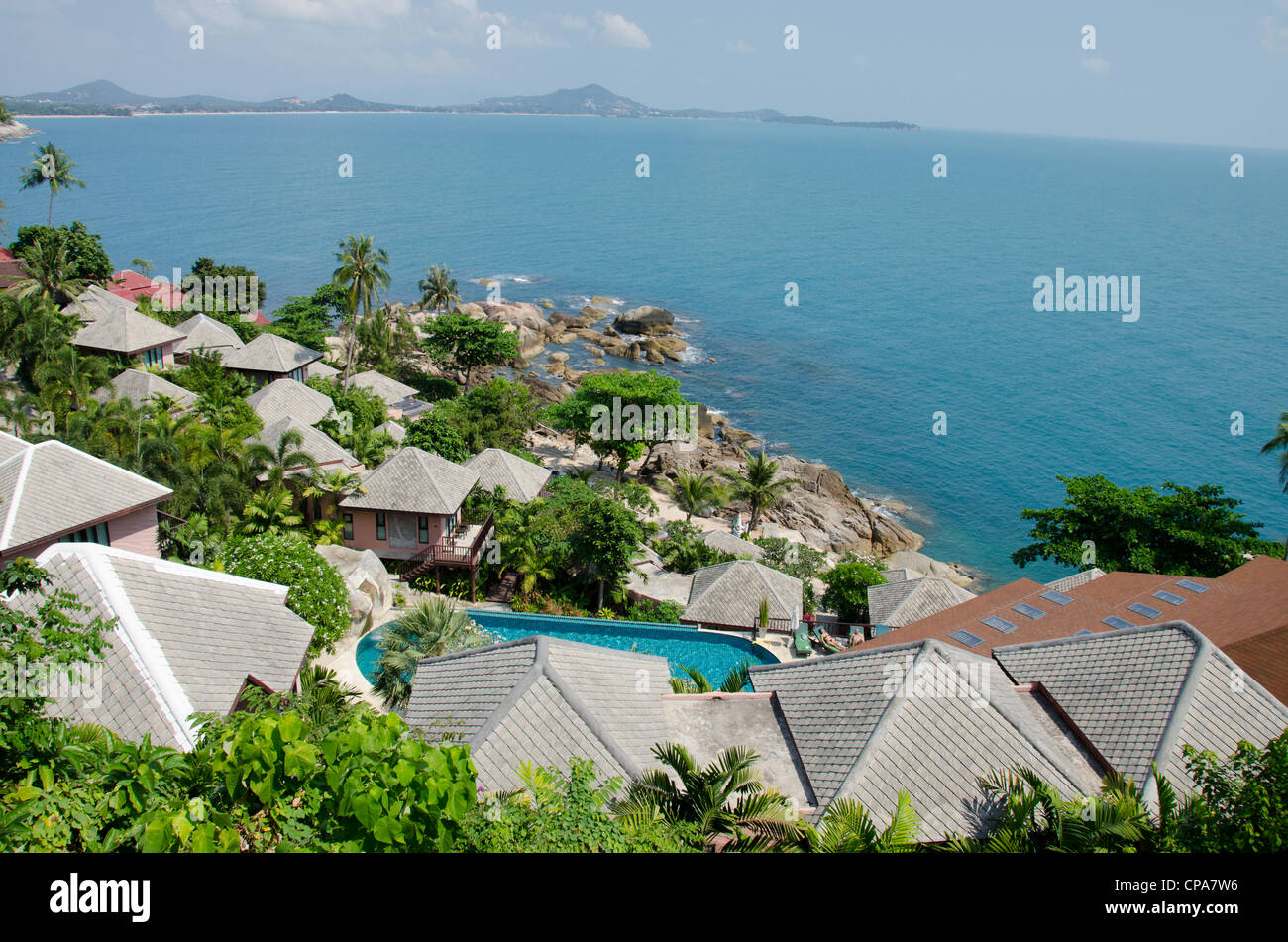 Thailand, Island of Ko Samui (aka Koh Samui). Lookout Point, view of ...