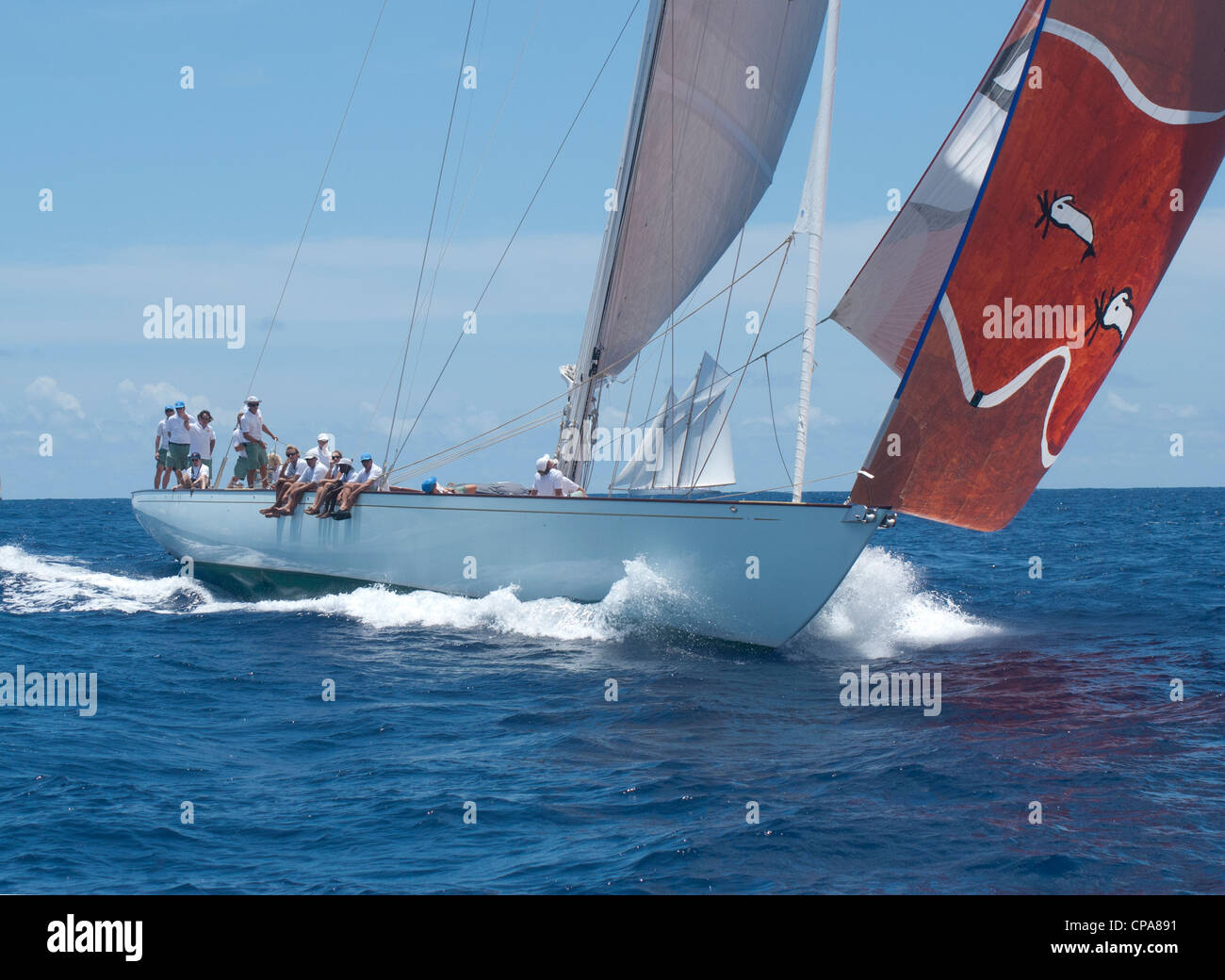 Caribbean yacht racing hi-res stock photography and images - Alamy