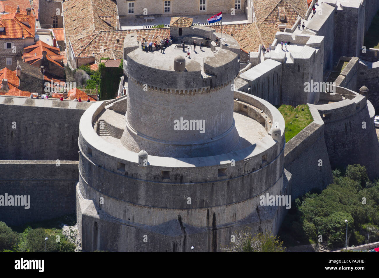 Dubrovnik, Croatia - Minceta tower on the city walls Stock Photo - Alamy