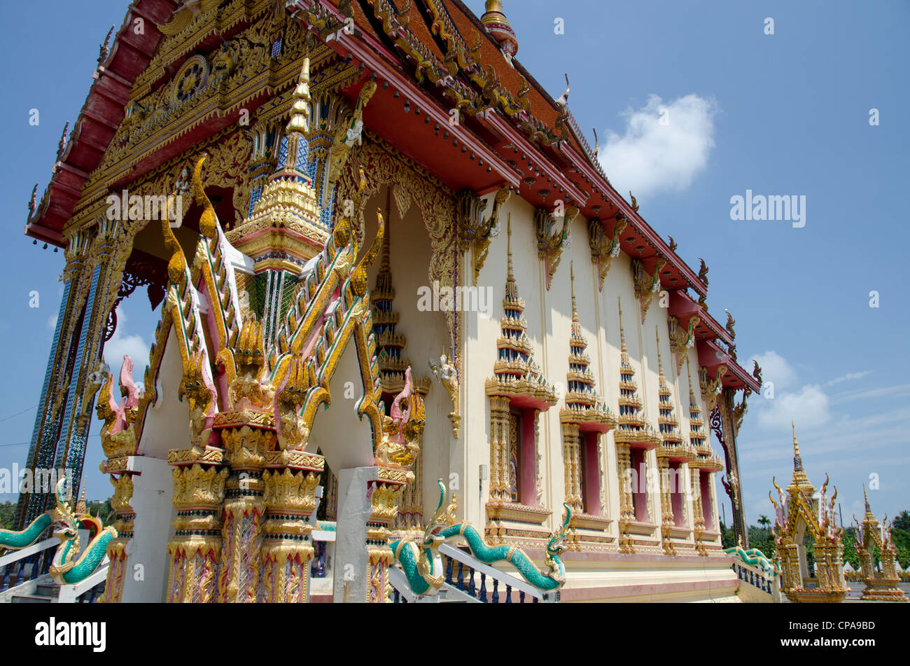 Thailand, Ko Samui (aka Koh Samui). Wat Plai Laem, Buddhist temple ...