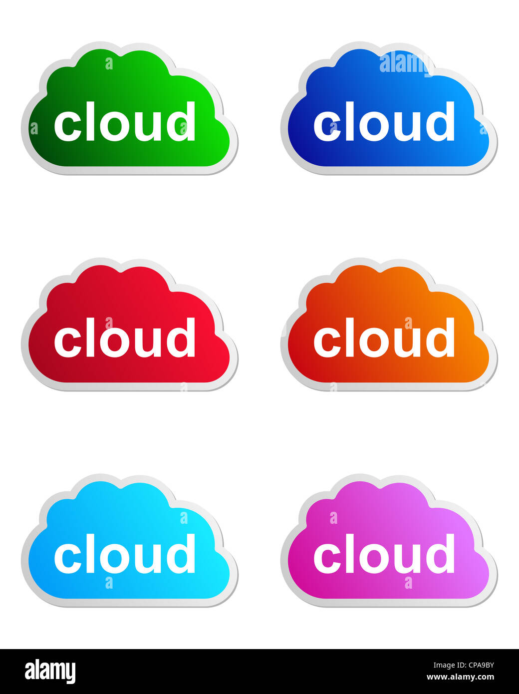 Label clouds Cut Out Stock Images & Pictures - Alamy