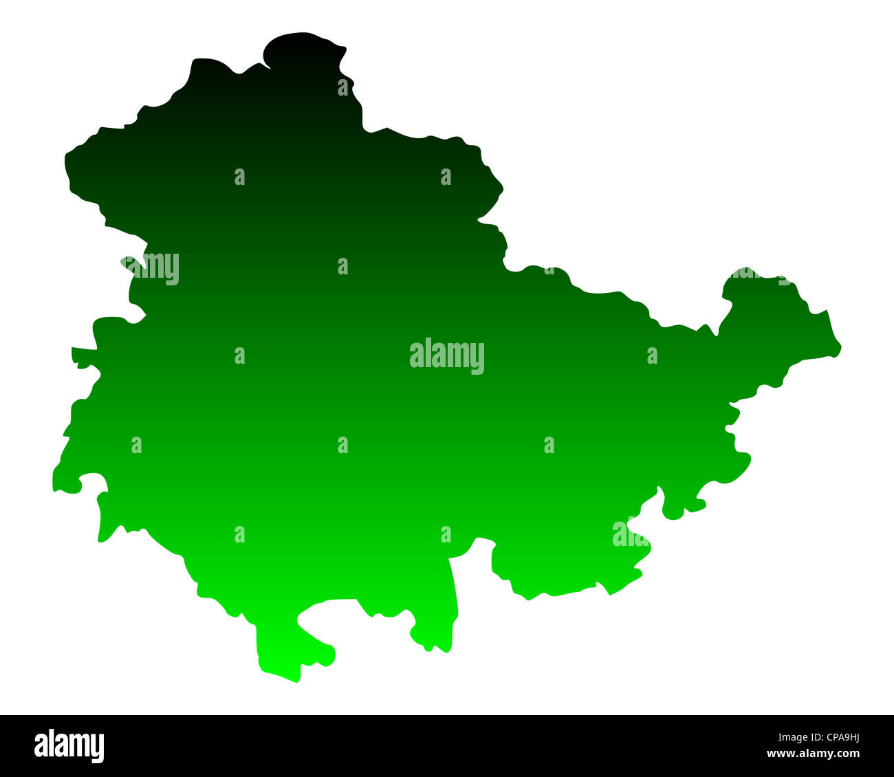 Thuringia map hi-res stock photography and images - Alamy