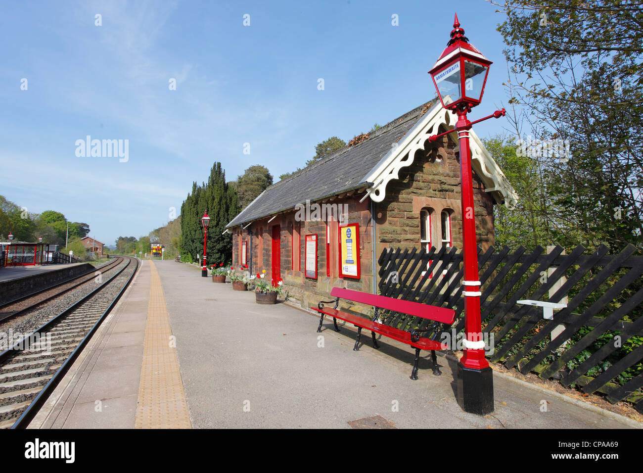 Waiting Room at Armathwaite Railway Station looking north at ...