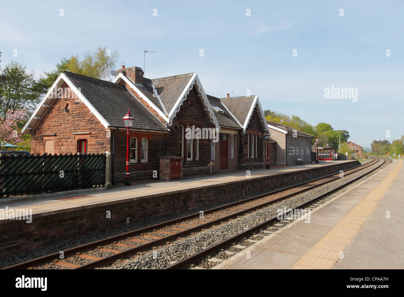 Station House at Armathwaite Railway Station looking north at ...