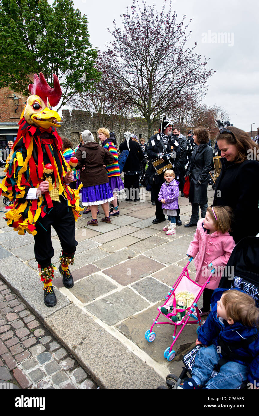 A Morris dancing beast at the Sweeps Festival in Rochester Kent Stock ...